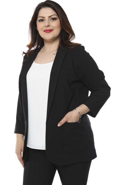 Hanezza Kadın Cep Detaylı Blazer Ceket P5095 Hanezza Kadın Cep Detaylı Blazer Ceket P5095