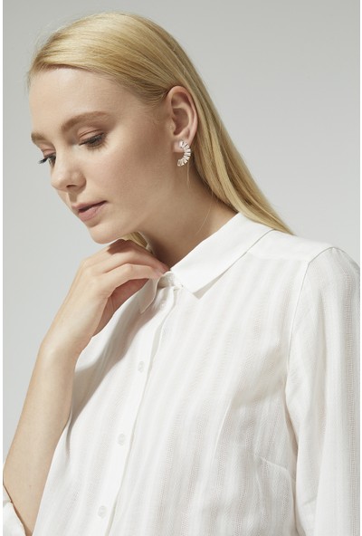 Stella Pulvis Pamuklu Beyaz Kadın Gömlek