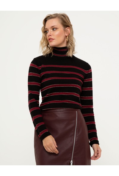 Pierre Cardin Kadın Siyah Triko Kazak 50210426-VR046