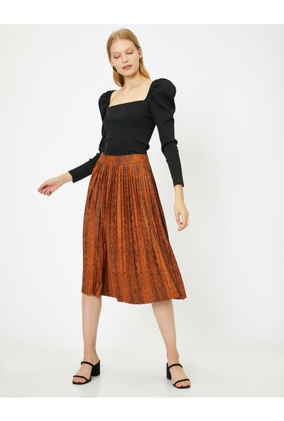 Koton Kadın Yılan Derisi Desenli Etek