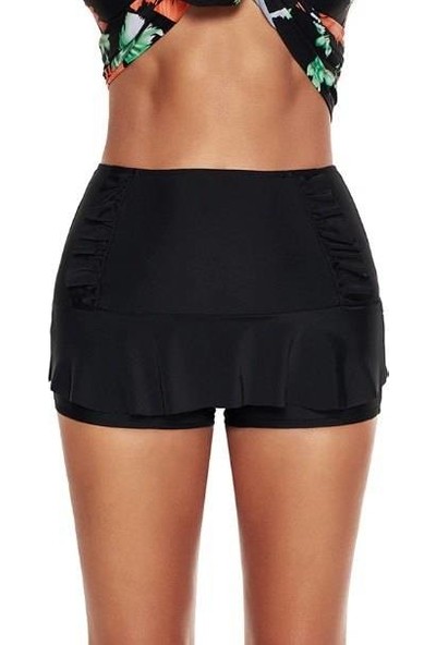 Angelsin Siyah Etek Görünümlü Deniz Şortu