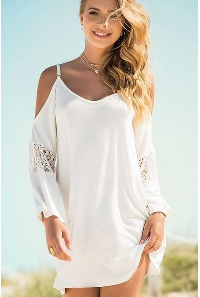 Angelsin Beyaz Şık Pareo Angelsin Beyaz Şık Pareo