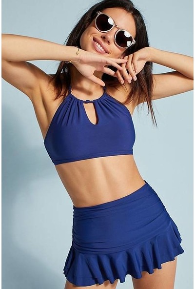 Angelsin Mavi Etekli Bikini Alt Angelsin Mavi Etekli Bikini Alt