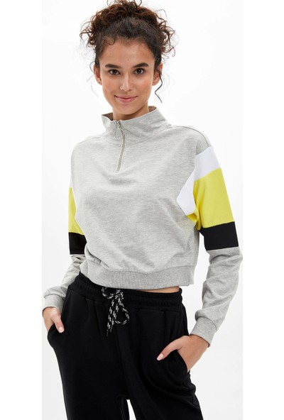 DeFacto Regular Fit Cepsiz Örme Sweatshirt L9733AZ19AU