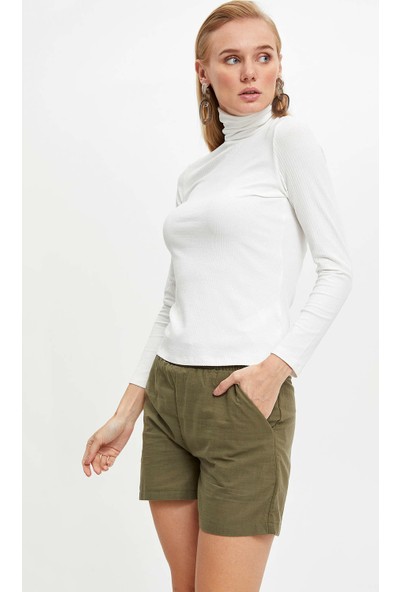 Defacto Elastik Belli Dokuma Şort M3937AZ19AU Defacto Elastik Belli Dokuma Şort M3937AZ19AU