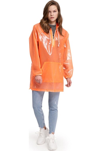 Mizalle Kadın Şeffaf Yağmurluk