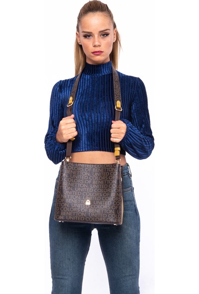 Benetton Kadın Çapraz Çanta Kahve-Hardal BNT171