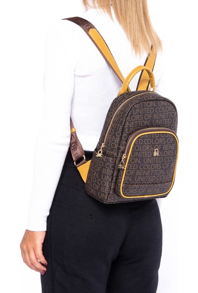 Benetton Kadın Sırt Çantası Kahve-Hardal BNT169