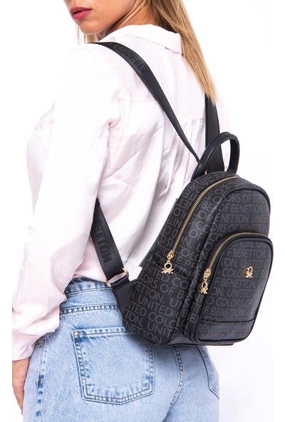 Benetton Kadın Sırt Çantası Siyah BNT169