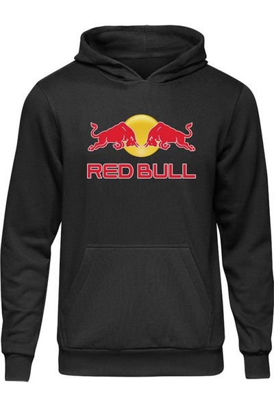 Casual Red Bull Logo Siyah Kapüşonlu Hoodie Casual Red Bull Logo Siyah Kapüşonlu Hoodie
