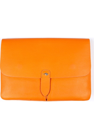 Cangurione Cgn-4140 Turuncu Kadın Deri El Çantası