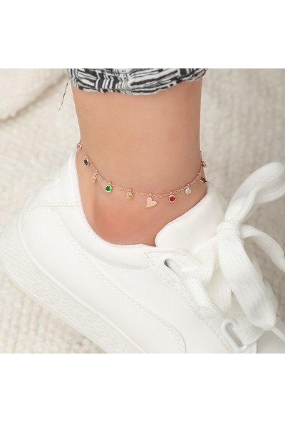 Papatya Silver Taşlı Figür Halhal Papatya Silver Taşlı Figür Halhal