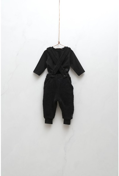 Alpha Black - Peluş Çocuk Salopet 4 Yaş