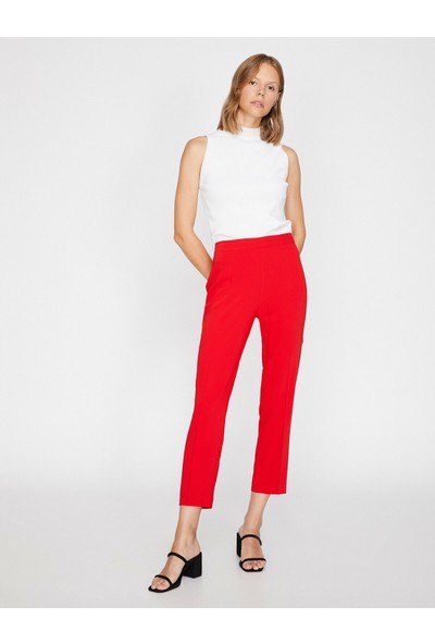 Koton Kadın Normal Bel Kısa Paça Pantolon
