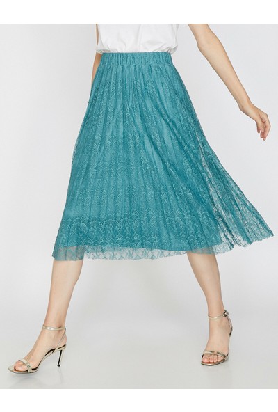 Koton Kadın Dantel Detaylı Etek