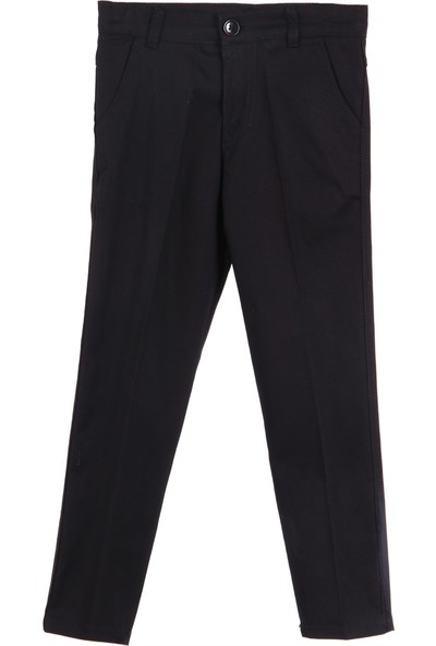 Eh Erkek Çocuk Keten Pantolon Siyah 6-16 Yaş