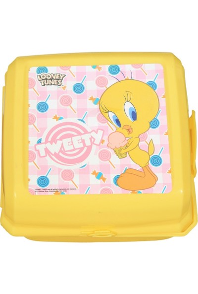 Tweety Lisanslı Plastik Beslenme Kabı Kutusu