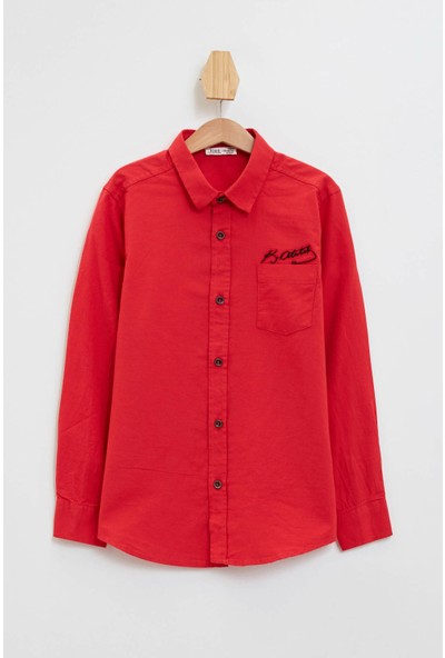 DeFacto Erkek Çocuk 29 Ekim Atatürk Baskılı Pamuklu Uzun Kollu Gömlek L0394A619AU