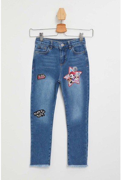 DeFacto Kız Çocuk L.O.L. Surprise Lisanslı Slim Fit Jean Pantolon M3467A619AU