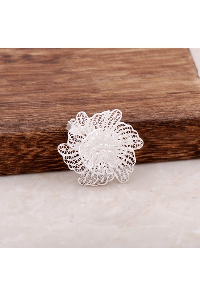 Sümer Telkari İşlemeli Gümüş El Yapımı Broş 230