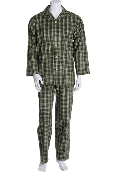The Don Koyu Yeşil Kareli Poplin Erkek Pijama Takımı
