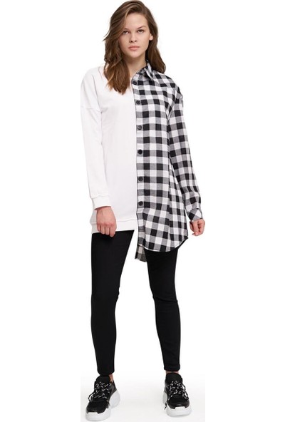 Mizalle Youth Kadın Tasarım Sweatshirt Gömlek