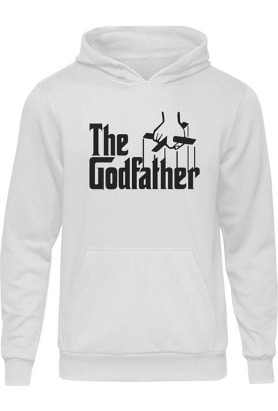 Fandomya Godfather Beyaz Kapşonlu Hoodie