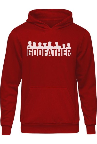 Fandomya Godfather Staff Kırmızı Kapşonlu Hoodie Fandomya Godfather Staff Kırmızı Kapşonlu Hoodie
