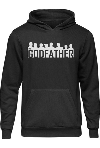 Fandomya Godfather Staff Siyah Kapşonlu Hoodie Fandomya Godfather Staff Siyah Kapşonlu Hoodie