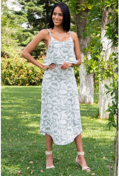 Morpile Kadın Askılı Desenli Elbise Morpile Kadın Askılı Desenli Elbise