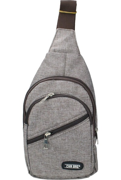 Cihan Erkek Çapraz Çanta Keten Kumaş Bej