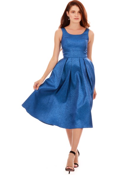 Carmen Saks Simli Cepli Kısa Abiye Elbise