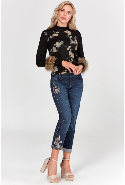 Guitar Kadın 19548 Mavi Kot Pantolon