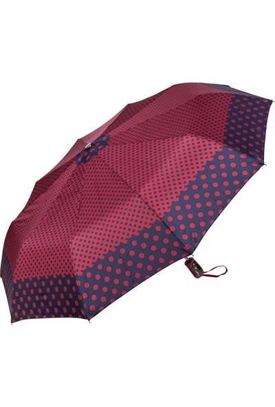 Snotline Kadın Şemsiye Mini Lacivert Puantiyeli Bordo 225L