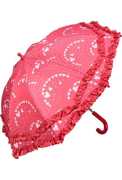 Snotline Kız Çocuk Baston Şemsiye Kırmızı 215S Snotline Kız Çocuk Baston Şemsiye Kırmızı 215S