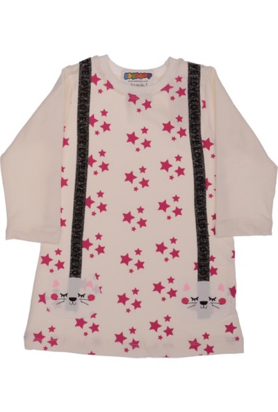 Bebelop Kız Çocuk Yıldızlı Elbise