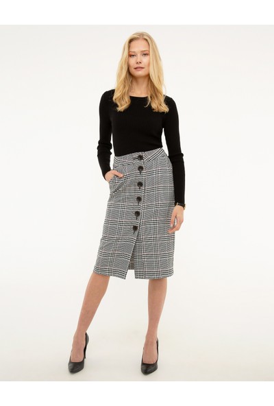 Pierre Cardin Kadın Siyah Dokuma Etek 50209377-VR046 Pierre Cardin Kadın Siyah Dokuma Etek 50209377-VR046