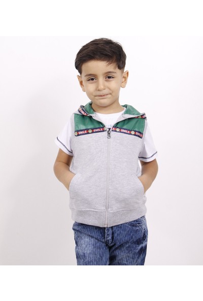 Toontoy Erkek Gülen Yüz Kapüşonlu Hırka