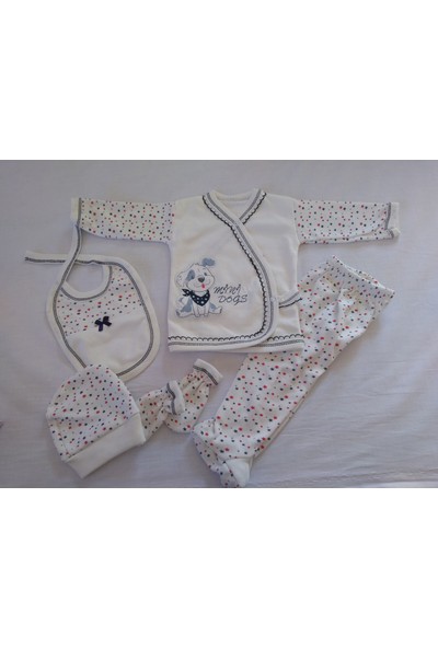 Hopipop Sevimli Köpek 5'li Zıbın Takımı Lacivert - Mavi Hopipop Sevimli Köpek 5'li Zıbın Takımı Lacivert - Mavi