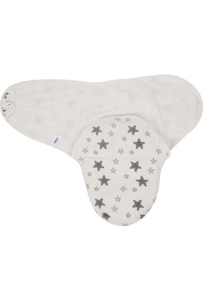 Sevi Bebe Organik Müslin Kundak Yeni Gri Yıldız Sevi Bebe Organik Müslin Kundak Yeni Gri Yıldız