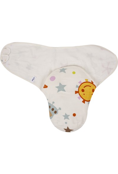 Sevi Bebe Organik Müslin Kundak Uzay Desen Sevi Bebe Organik Müslin Kundak Uzay Desen