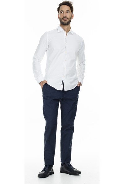 Lufian Erkek Slim Fit Marks Spor Chino Pantolon