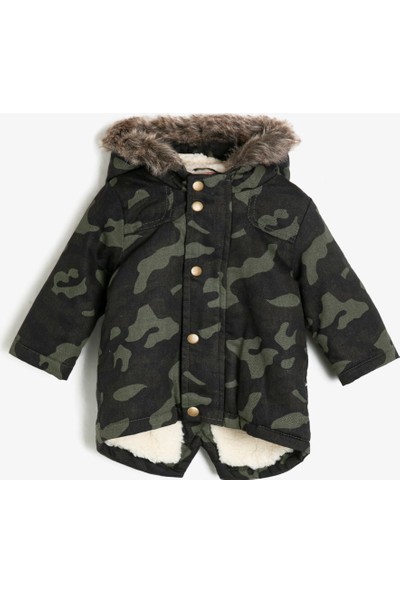 Koton Erkek Bebek Suni Kürk Detaylı Kaban Koton Erkek Bebek Suni Kürk Detaylı Kaban