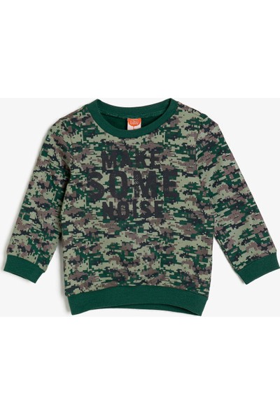 Koton Erkek Bebek Desenli Sweatshirt