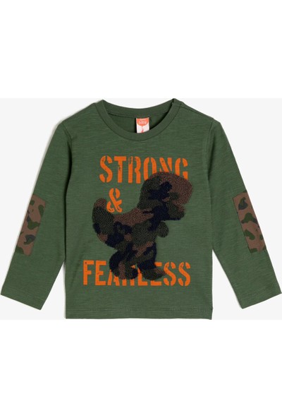 Koton Kids Erkek Bebek Yazılı Baskılı Sweatshirt