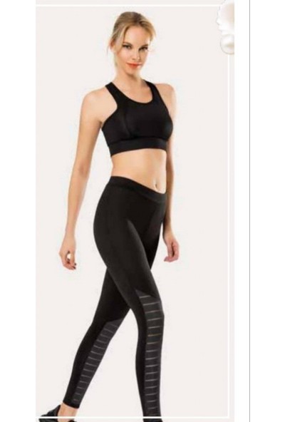 Kota 4077 Bayan Tül Detaylı Spor Tayt Kota 4077 Bayan Tül Detaylı Spor Tayt