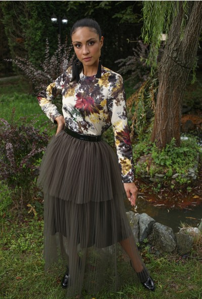 Habb Kadın Plise Tütü Etek Haki Habb Kadın Plise Tütü Etek Haki