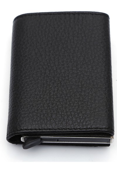 Karalı Deri Mekanizmalı Erkek Cüzdan/kartlık Karalı Deri Mekanizmalı Erkek Cüzdan/kartlık