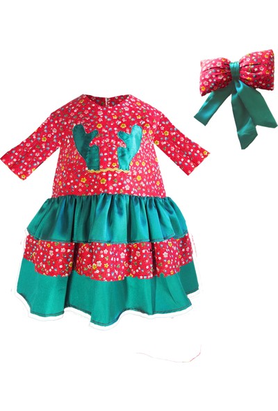 Shecco Babba Kız Çocuk Noel Elbise Toka Takım Uzun Kol Yılbaşı Özel Shecco Babba Kız Çocuk Noel Elbise Toka Takım Uzun Kol Yılbaşı Özel