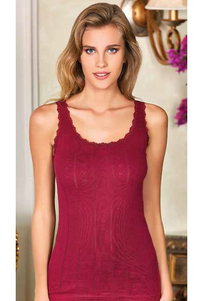 BERRAK 8049 6 ADET KADIN Desenli Kalın Askılı Atlet